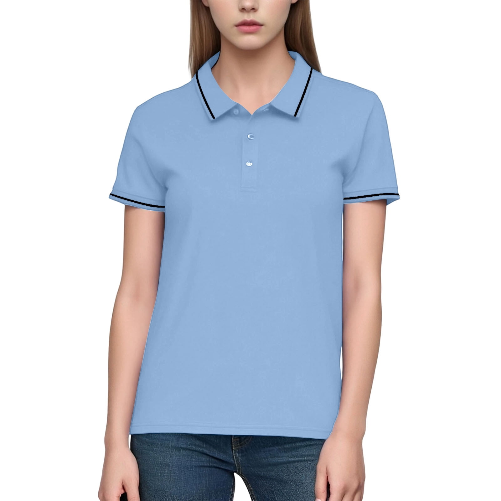 Ailaofu Women's Golf Polo Short Sleeve Shirts Lightweight Moisture ...