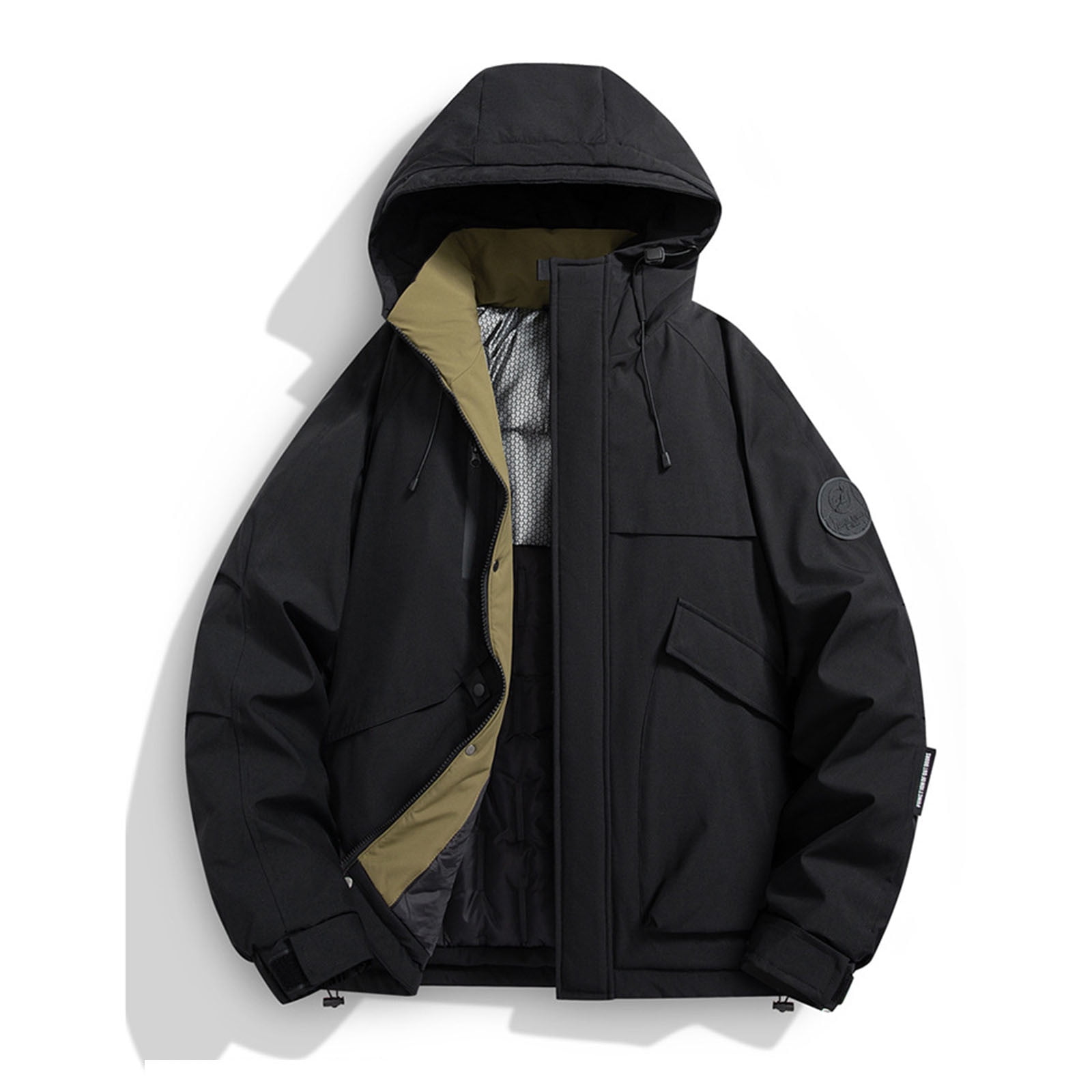 Ailaofu Women's Patchwork Color Hooded Jacket Fashion Casual Outdoor ...