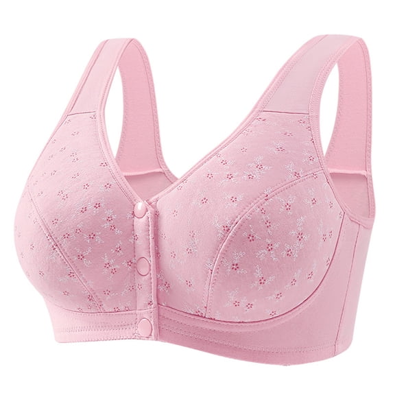 Ailaofu Women's Plus Size Wireless Bra Front Closure Soft Knit Tank ...