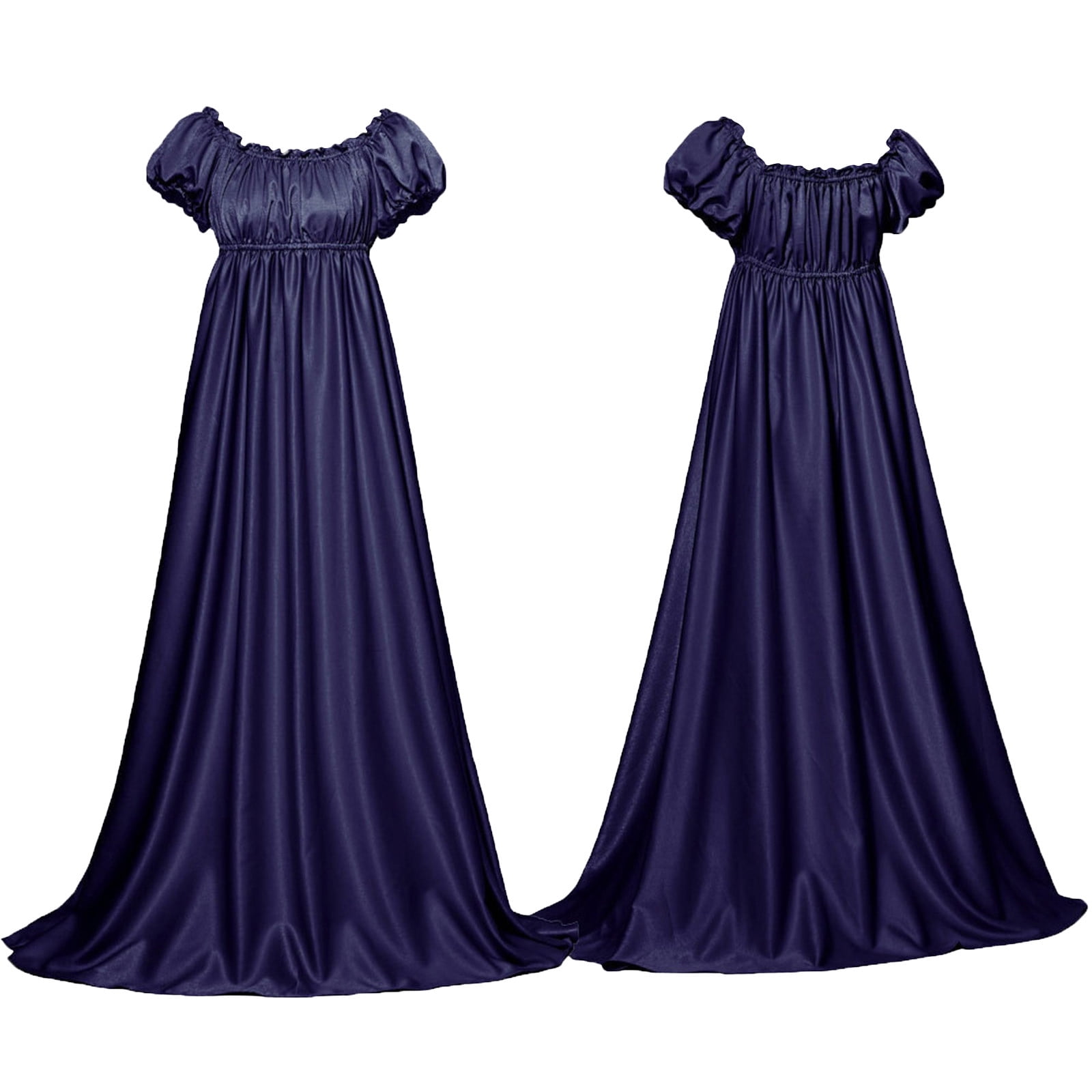 Ailaofu Women's Regency Dress Jane Austen Style High Waistline Ruffled ...