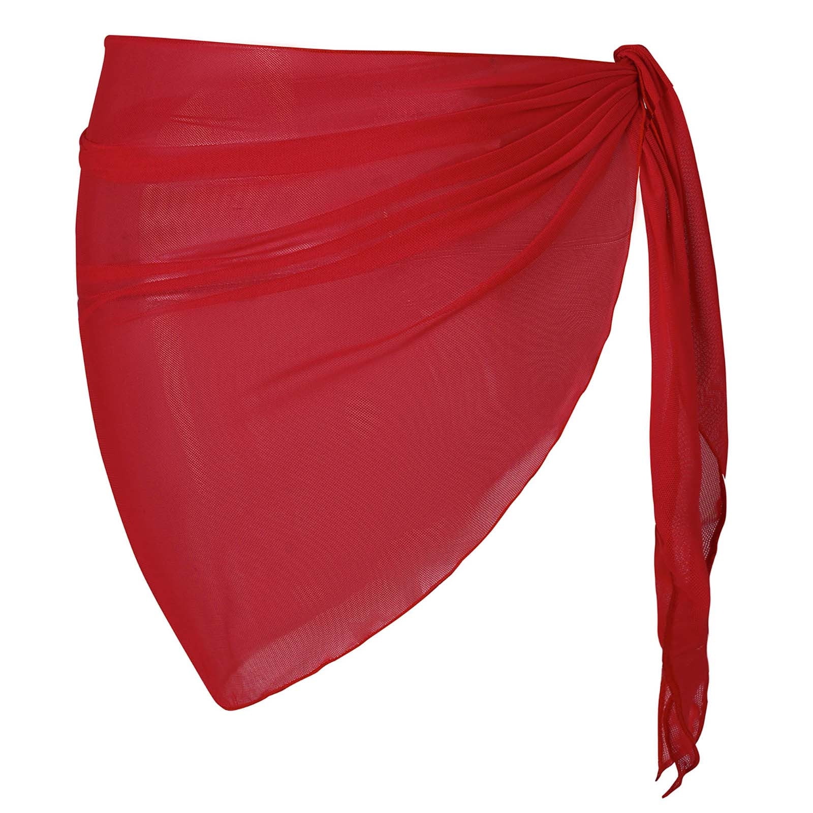 Ailaofu Women's Short Sarongs Chiffon Cover Ups Sheer Bikini Wraps for ...