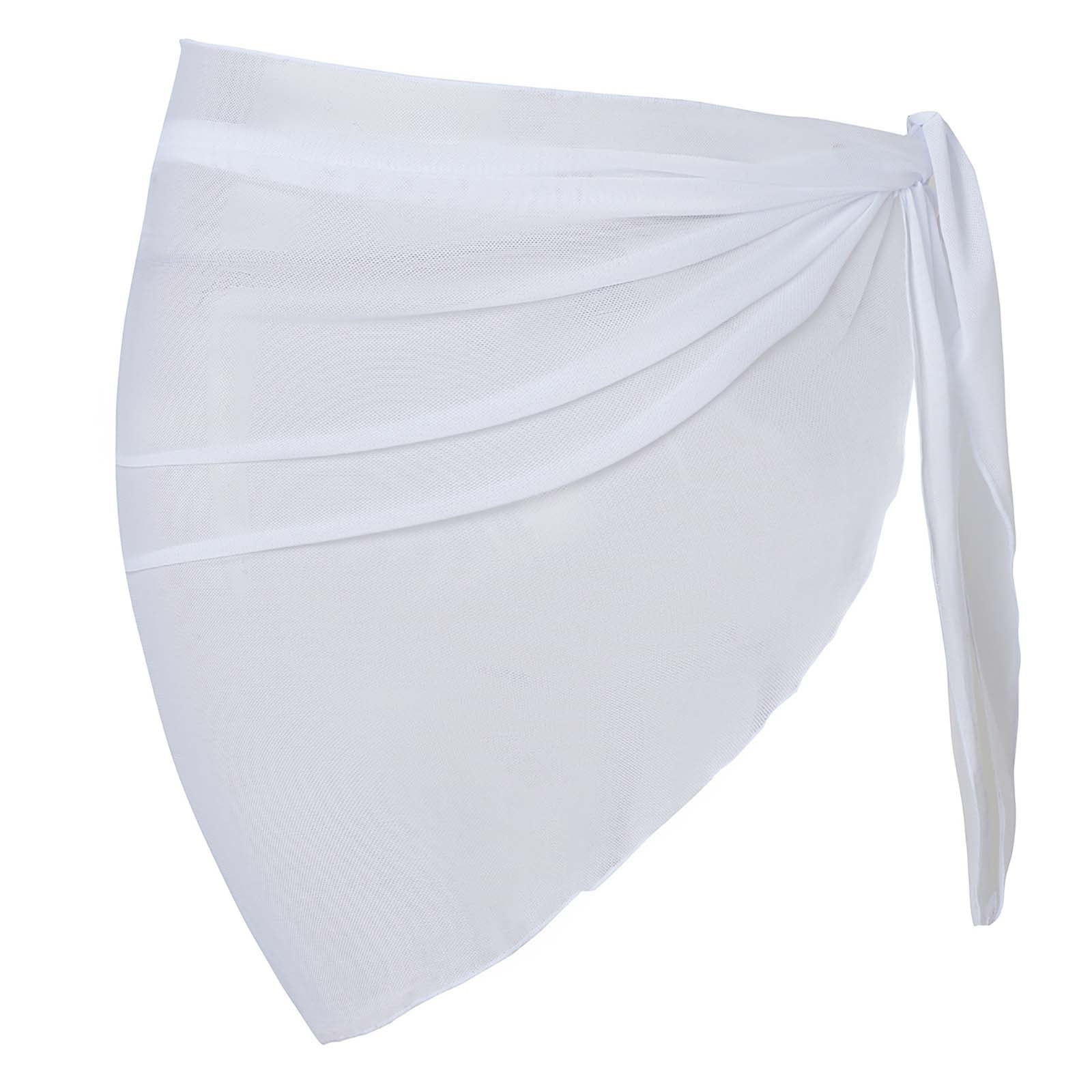 Ailaofu Women's Short Sarongs Chiffon Cover Ups Sheer Bikini Wraps for ...