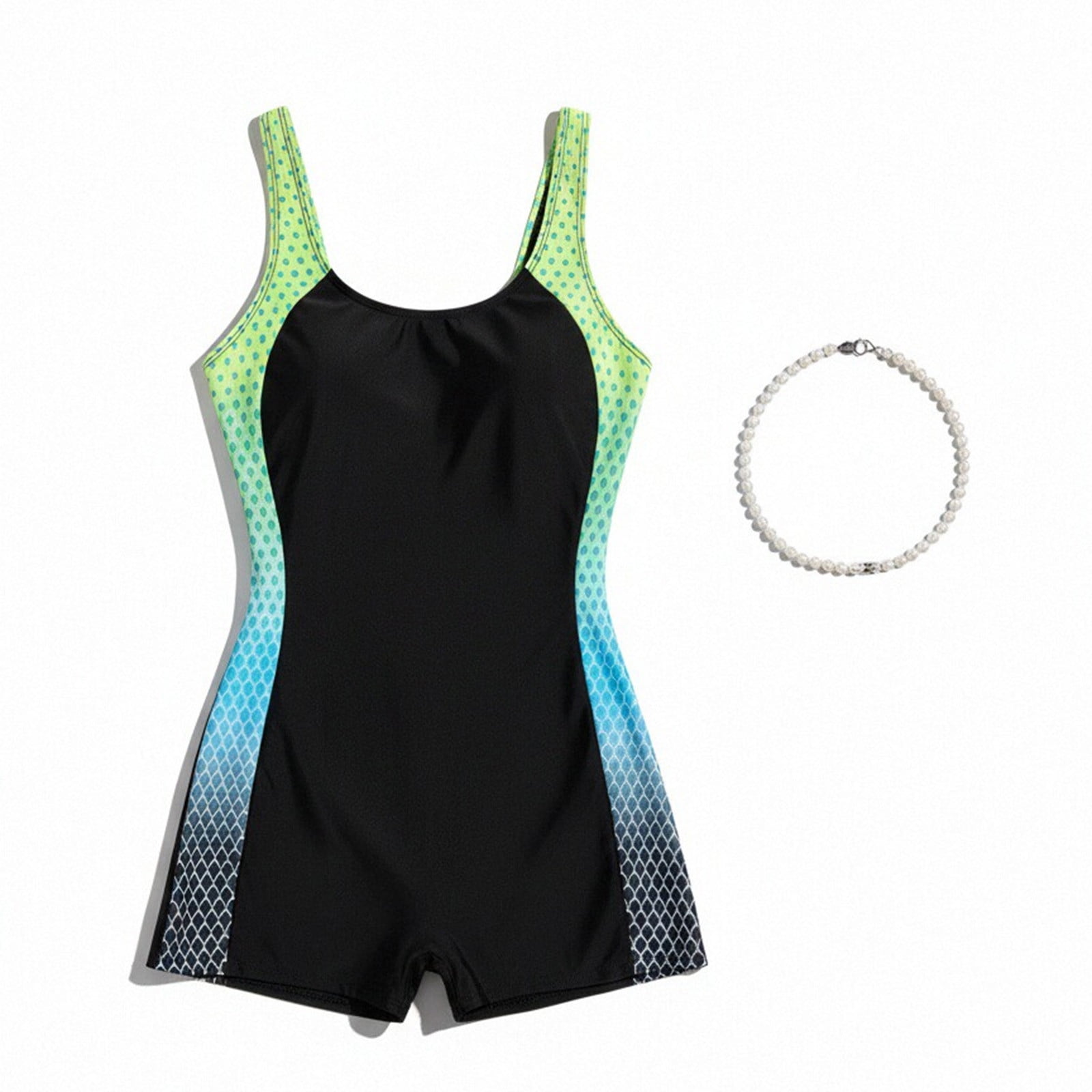 Ailaofu Women's Tummy Control U-Neck One-Piece Swimsuit with Removable ...