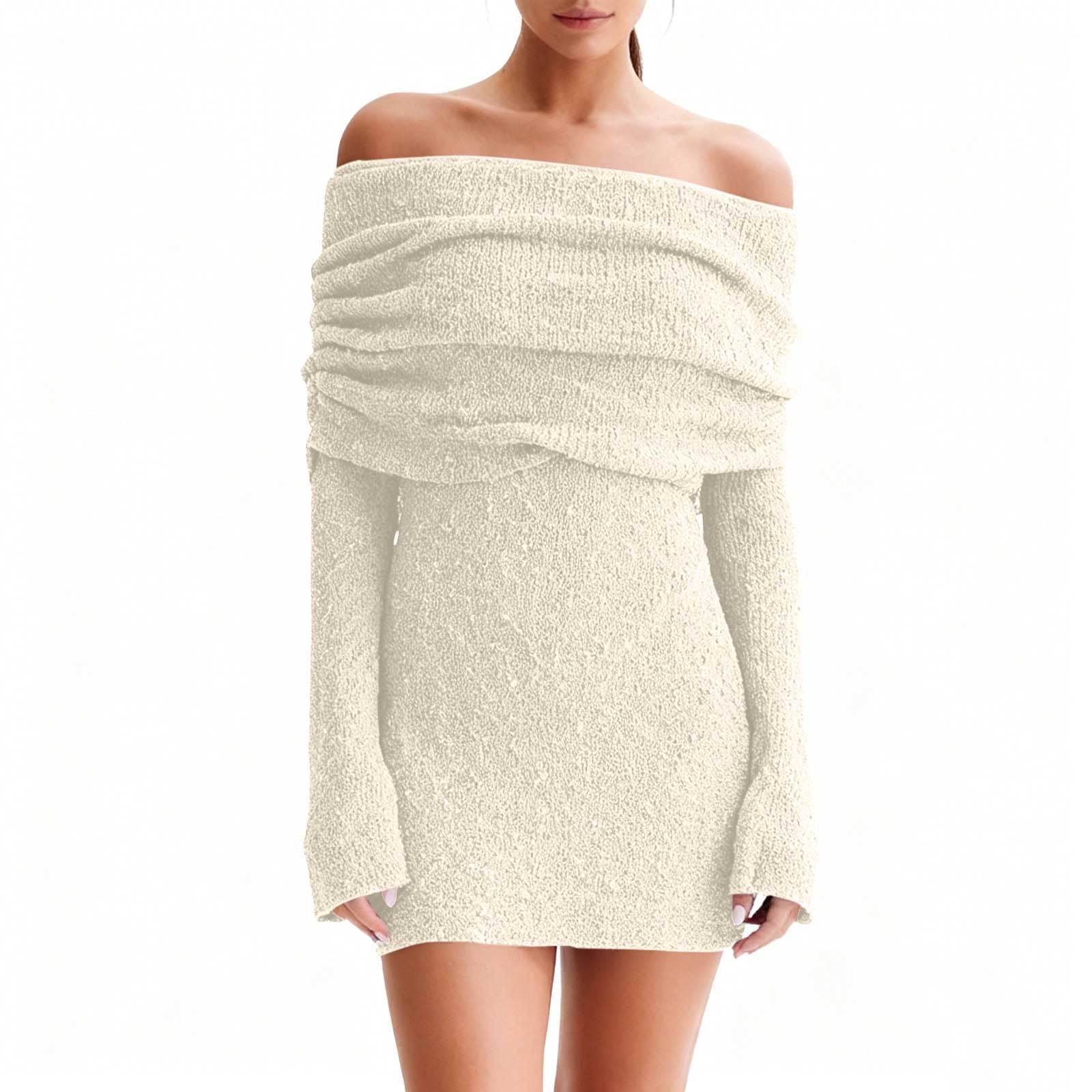 Ailaofu Womens Beach Swimsuit Cover Ups Summer Off The Shoulder Long ...