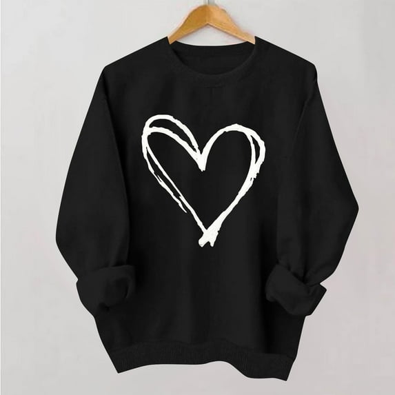 Ailaofu Womens Casual Crewneck Sweatshirt Long Sleeve Tops Cute ...