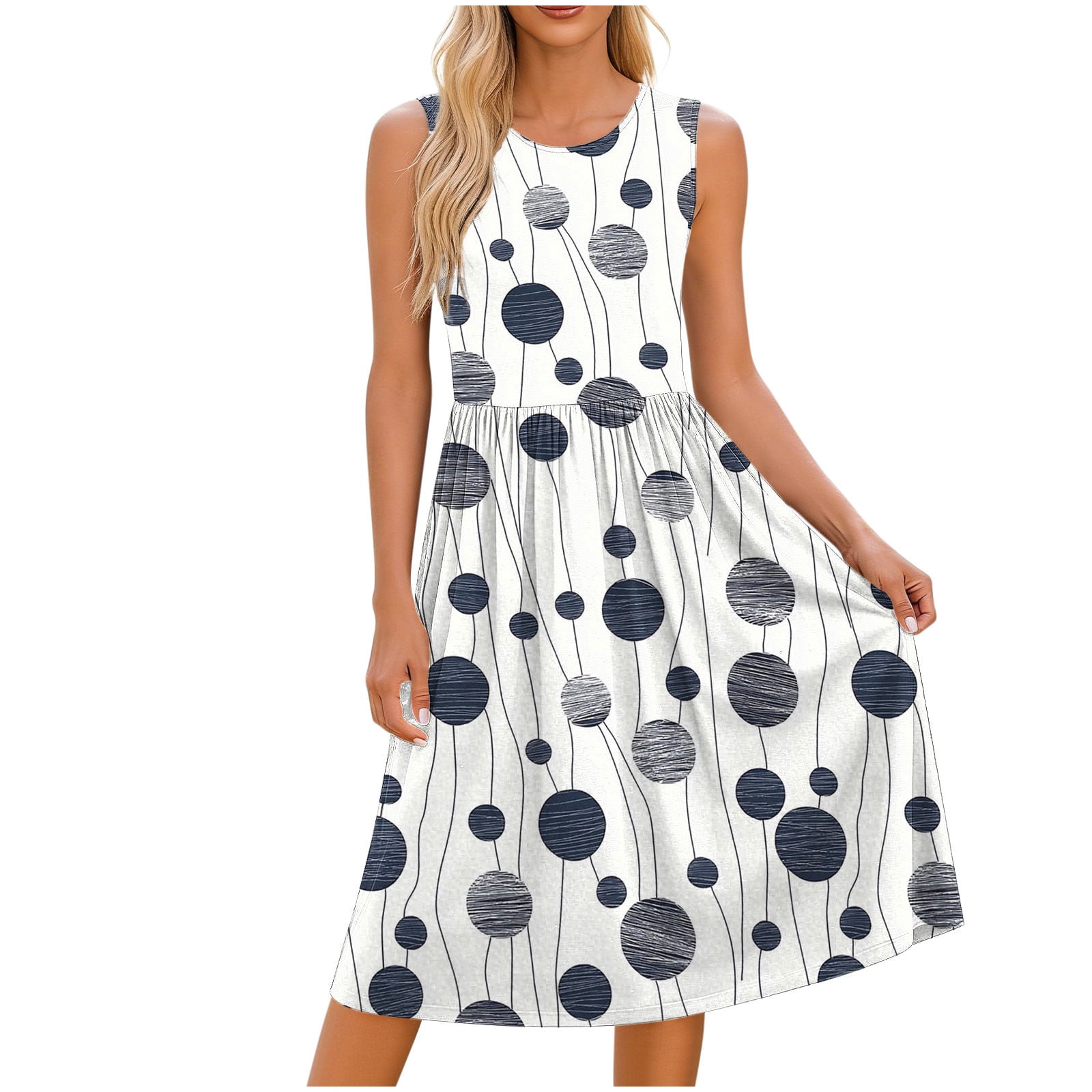 Ailaofu Womens Summer Dresses Floral Spaghetti Spring Casual Beach ...