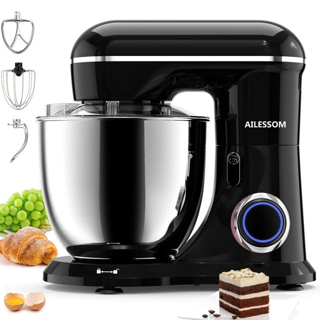 Ailessom New Stand Mixer,6-QT 10-Speed Tilt-Head Food Mixer, Kitchen ...