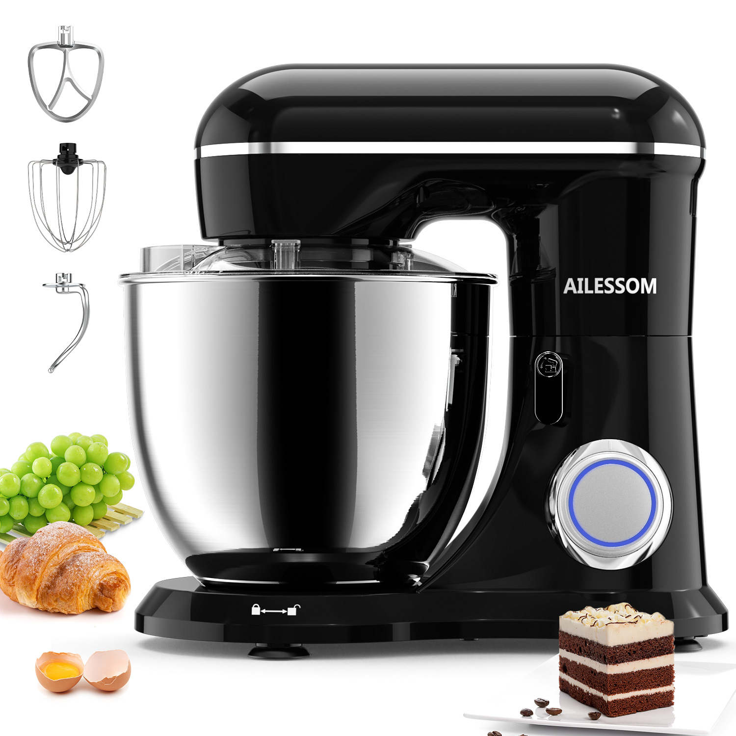 Beautiful 5.3 Qt Stand Mixer, Lightweight & Powerful with Tilt-Head ...