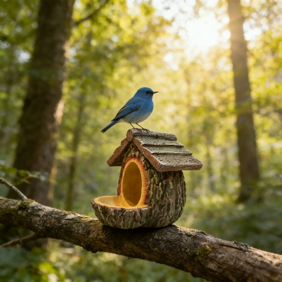 Ailezt Bird Feeders, Resin Bird Feeder for Outdoors, Weatherproof Large ...