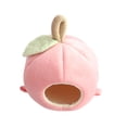 Ailezt Hamster Bed Small Animals Cute Peach Winter Warm Pig Hideout ...