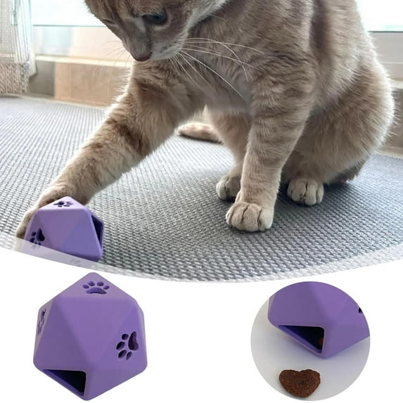 Ailezt Interactive Cat Snack Dice D20 Polyhedral Design With Built In ...