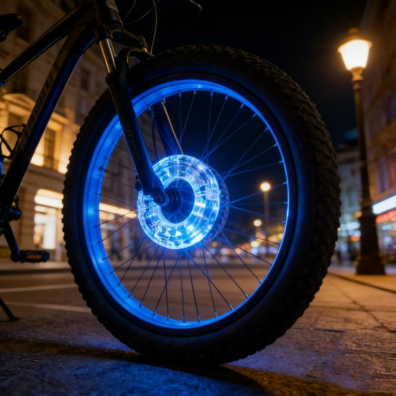 Ailezt LED Cycling Wheel Hub Light For Night Riding LED Bike Wheel Light Tire Lights Bike Wheels ...