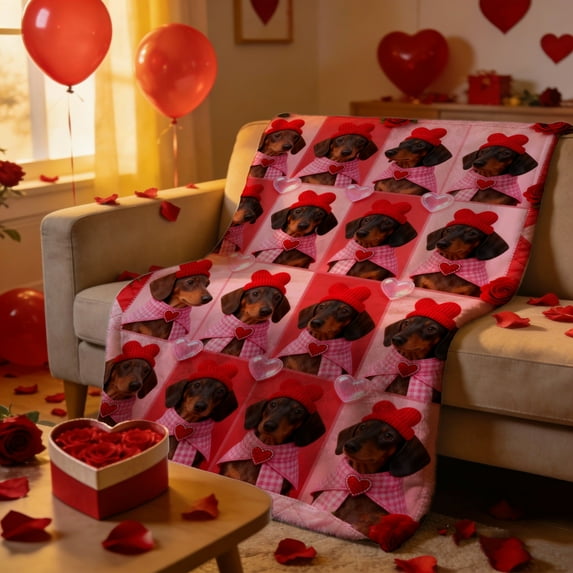 Ailezt Valentine's Day Animal Themed Cozy Flannel Throw Blanket For ...