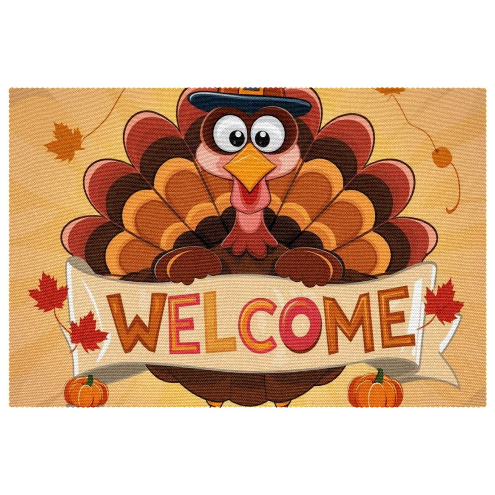 Ailis Dinng Thanksgiving Placemats Non-Slip Heat Resistant Table Mats ...