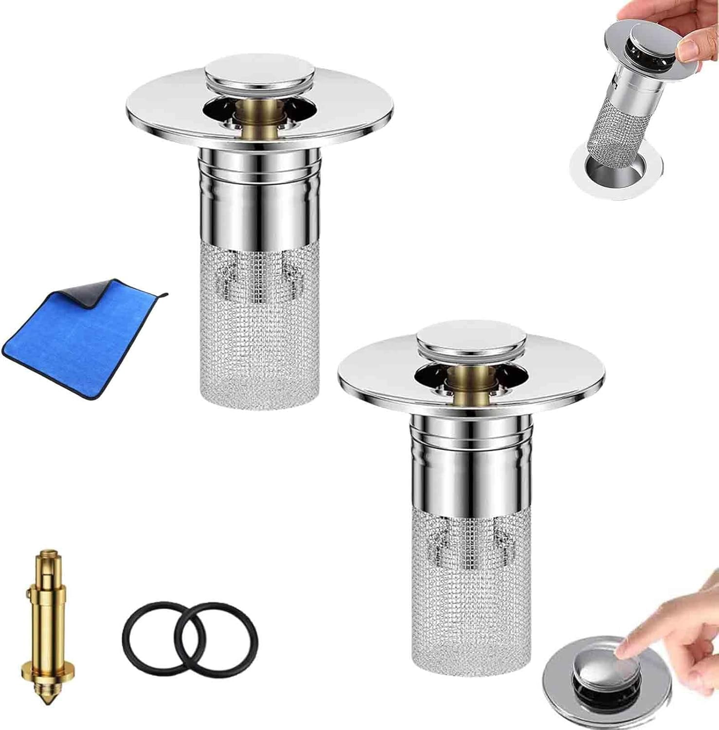 Ailsion Drain Filter, Easepicks Pop up Sink Drain Strainer Bathroom ...