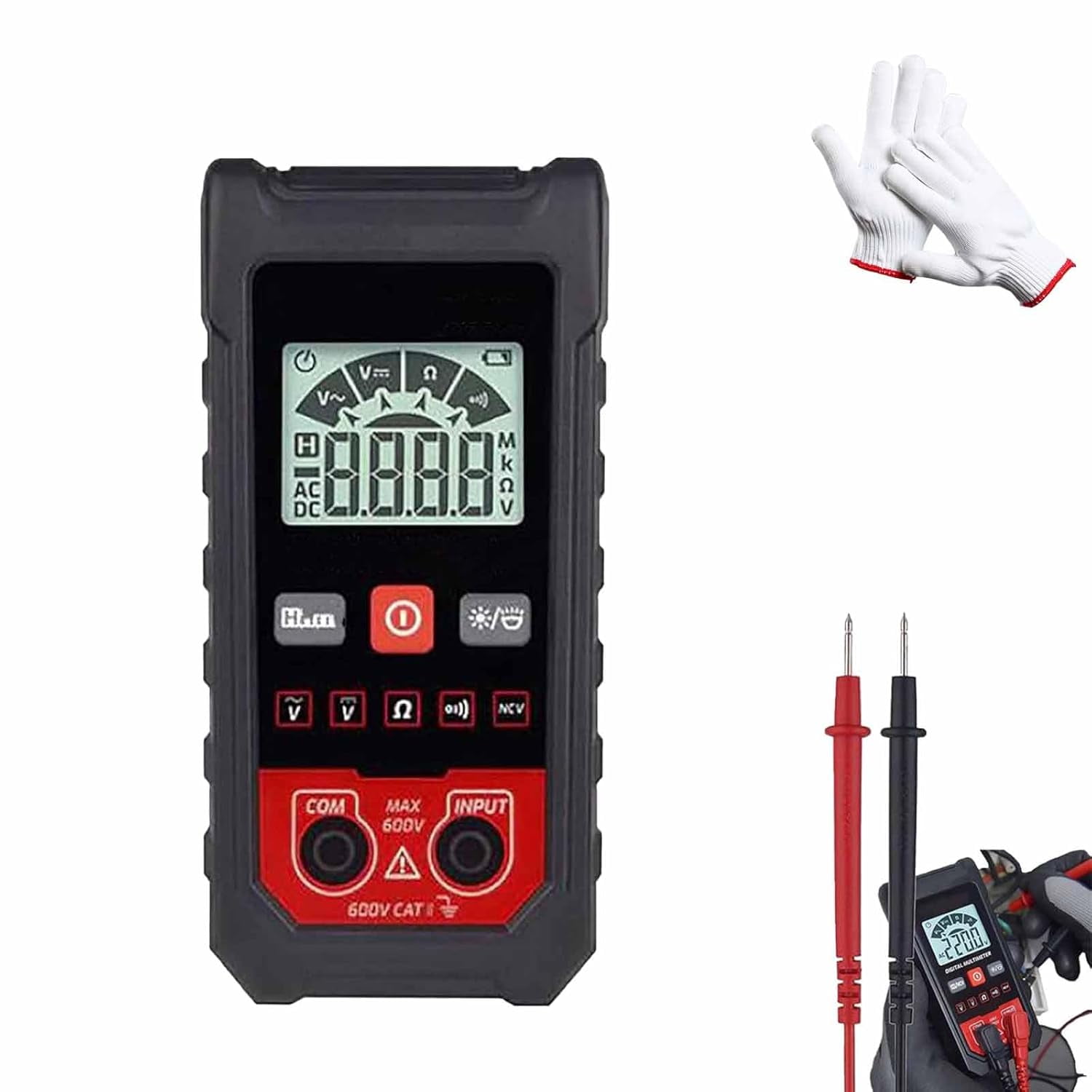 Ailsion Multimeter, Compact Digital Multimeter Tester with Automatic ...