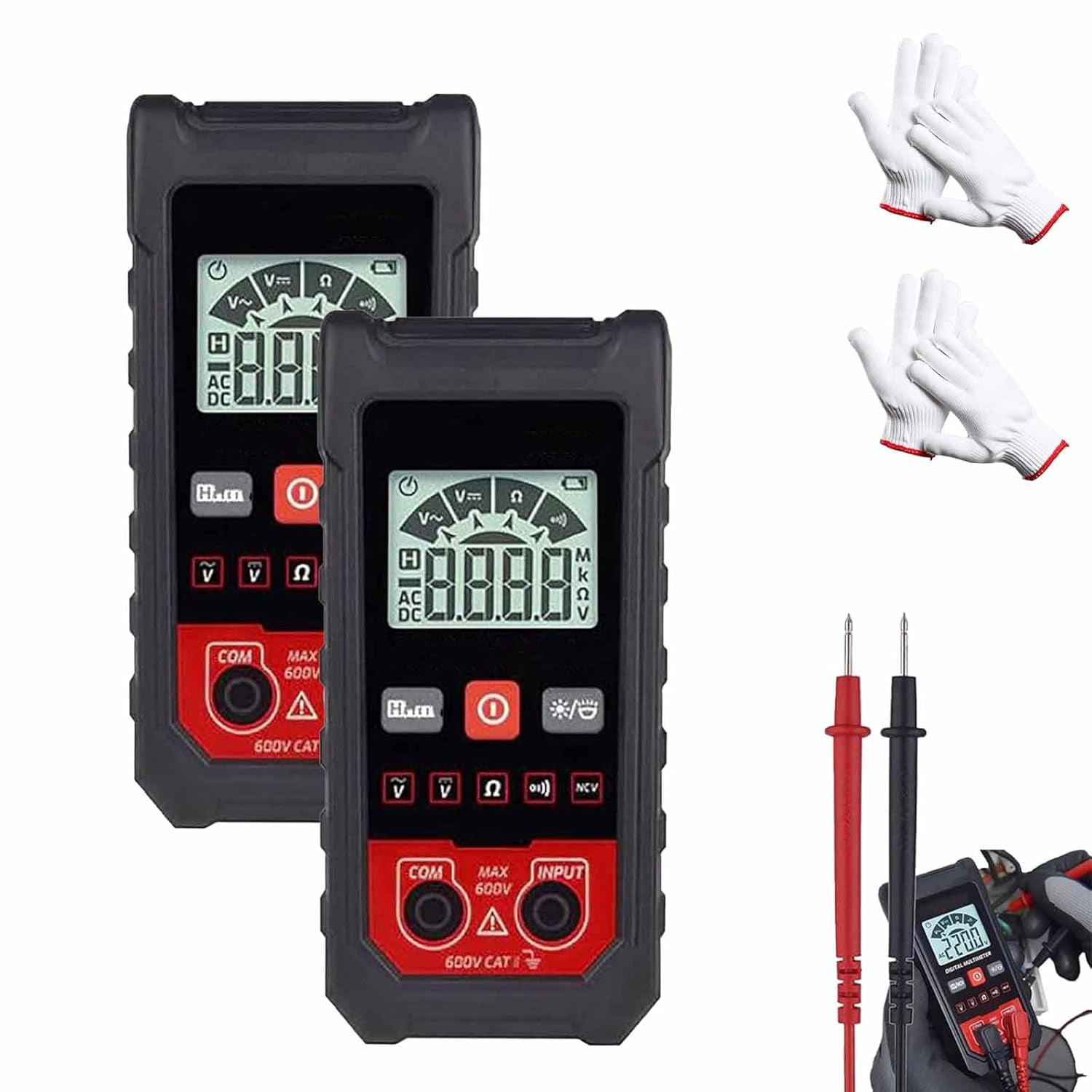 Ailsion Multimeter, Compact Digital Multimeter Tester with Automatic ...