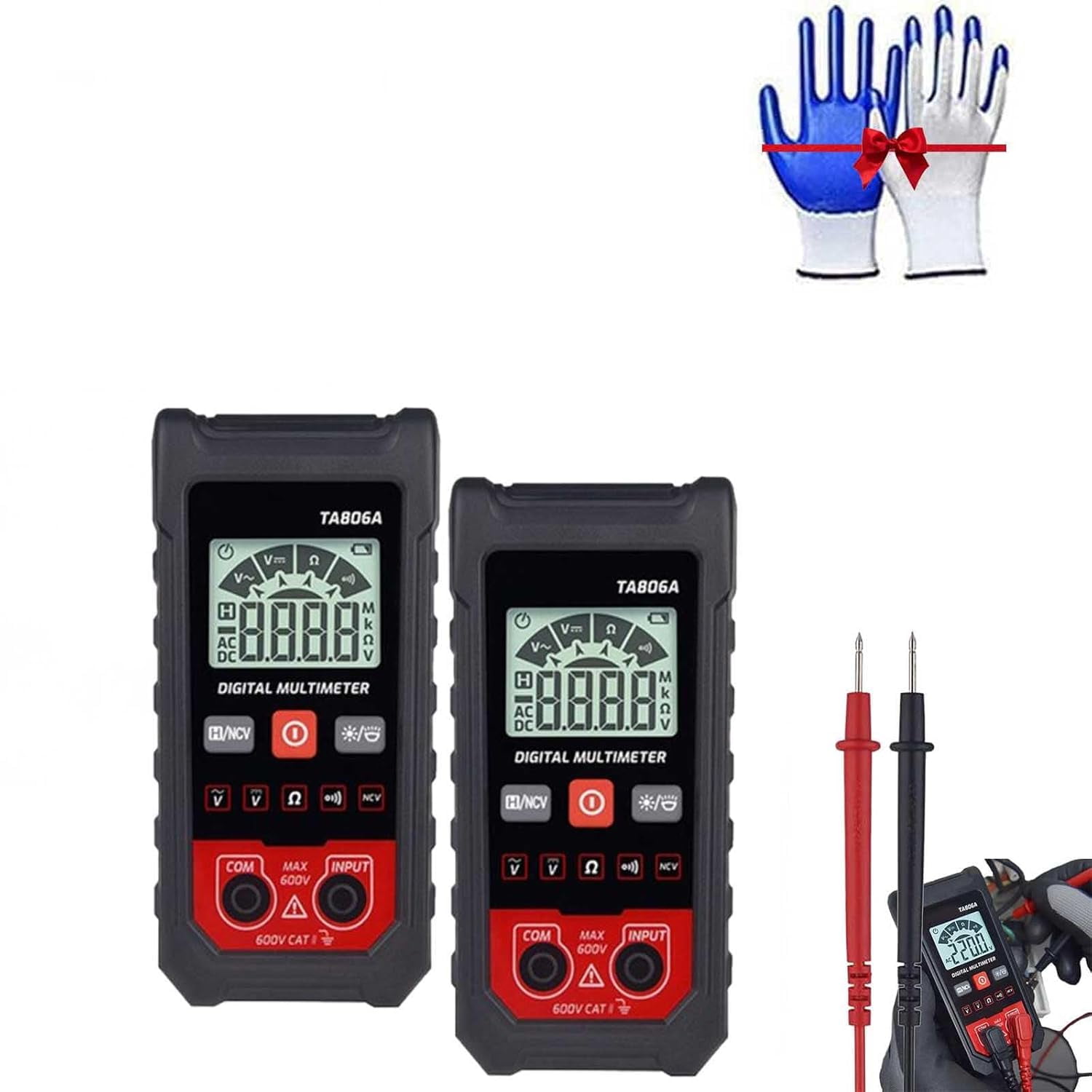 Ailsion Multimeter, Compact Digital Multimeter Tester with Automatic ...