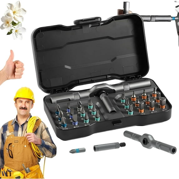 Ailsion Ratchet, Ratchet 24 in 1 Screwdriver Set, 2025 Upgrade Magnetic ...