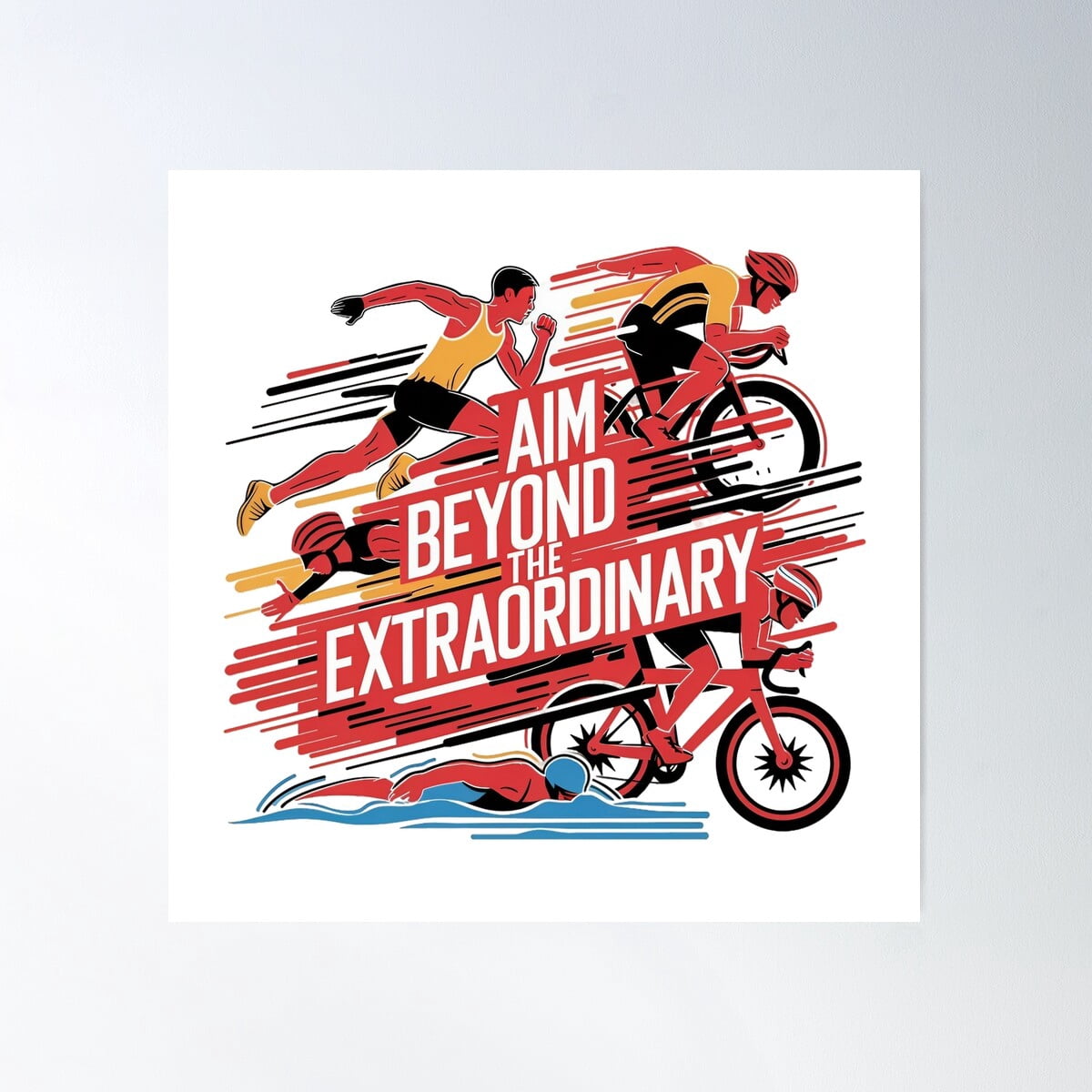 Aim Beyond The Extraordinary: Dynamic Athletics Poster Wall Art, Modern ...
