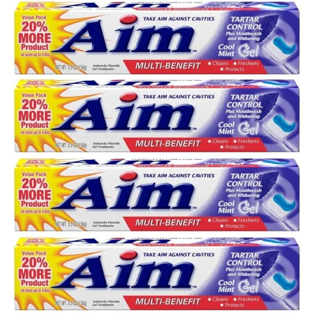 Aim Cavity Protection Anticavity Fluoride Toothpaste Multi-Benefit ...