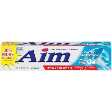 AIM Cavity Protection Toothpaste, Ultra Mint Gel, 5.5 oz. - Walmart.com
