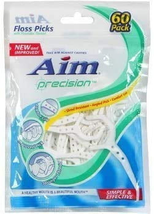 Aim Floss Picks Precision, 60 Ea - Walmart.com