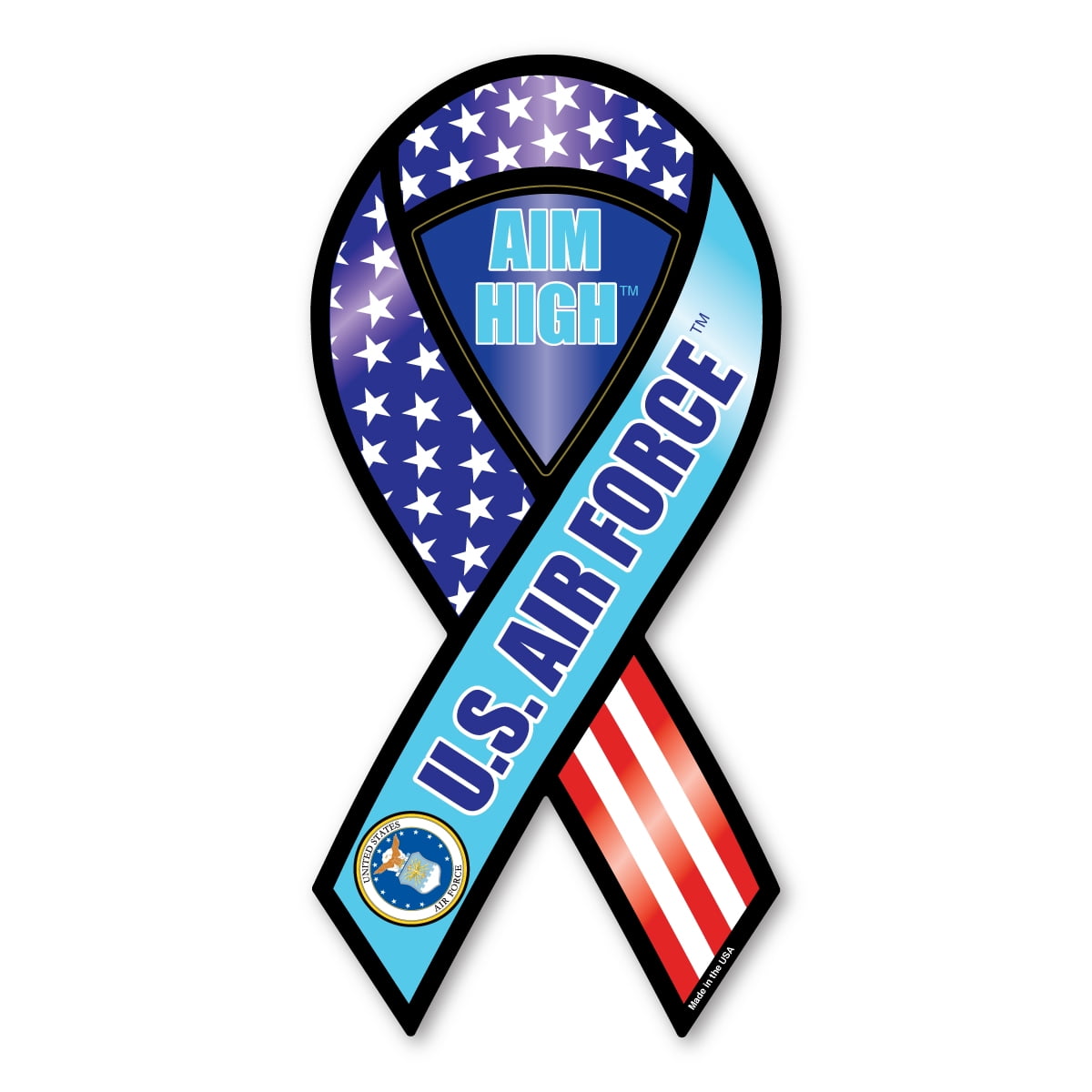 Aim High US Air Force 2-in-1 Ribbon Magnet - Walmart.com