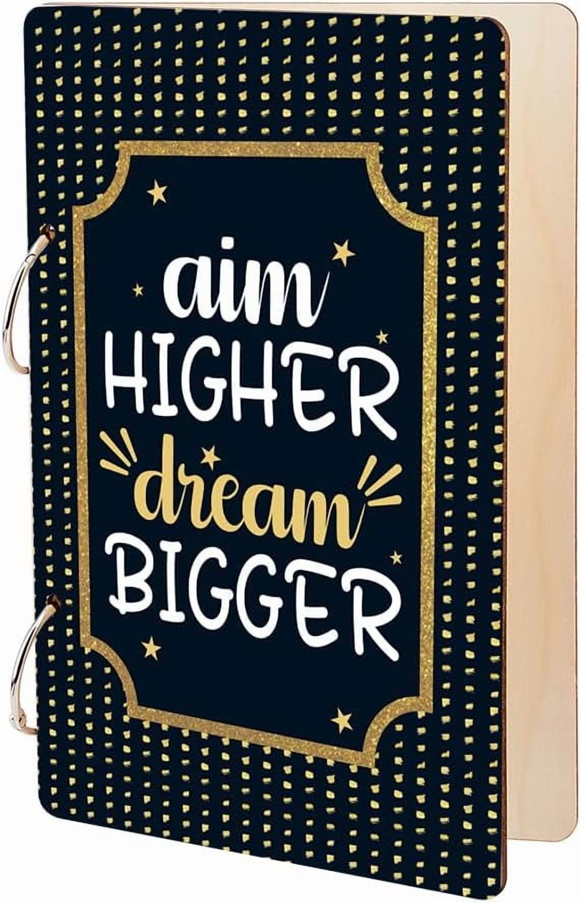 Aim Higher Dream Bigger Greeting Card Holder Organizer Inspiraional ...