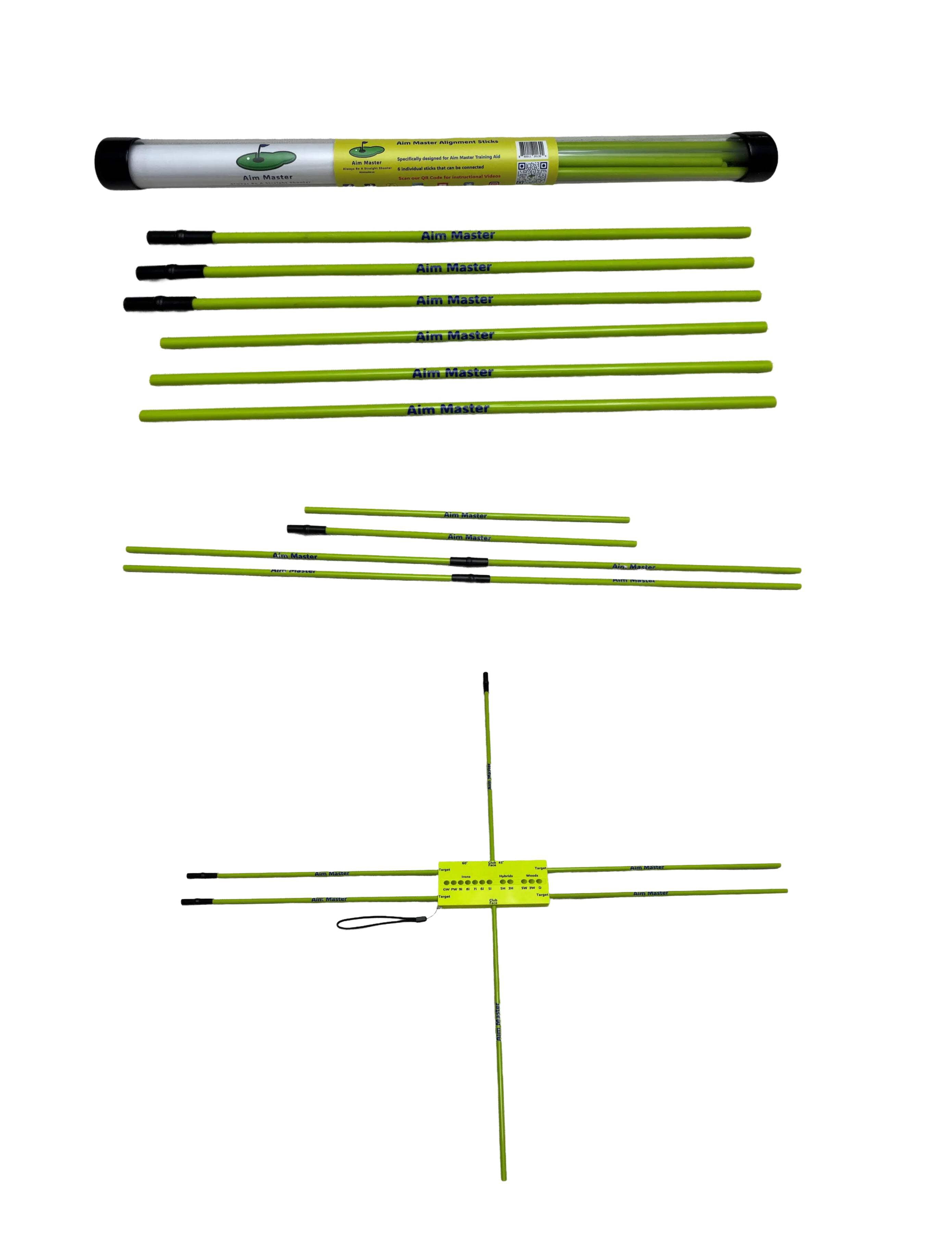 Aim Master Alignment Sticks Golf Alignment Sticks - Pack of 6 - Swing ...