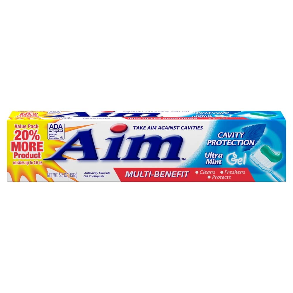 Aim Multi-Benefit Cavity Protection KEF16 Ultra Mint Gel Toothpaste 5.5 ...