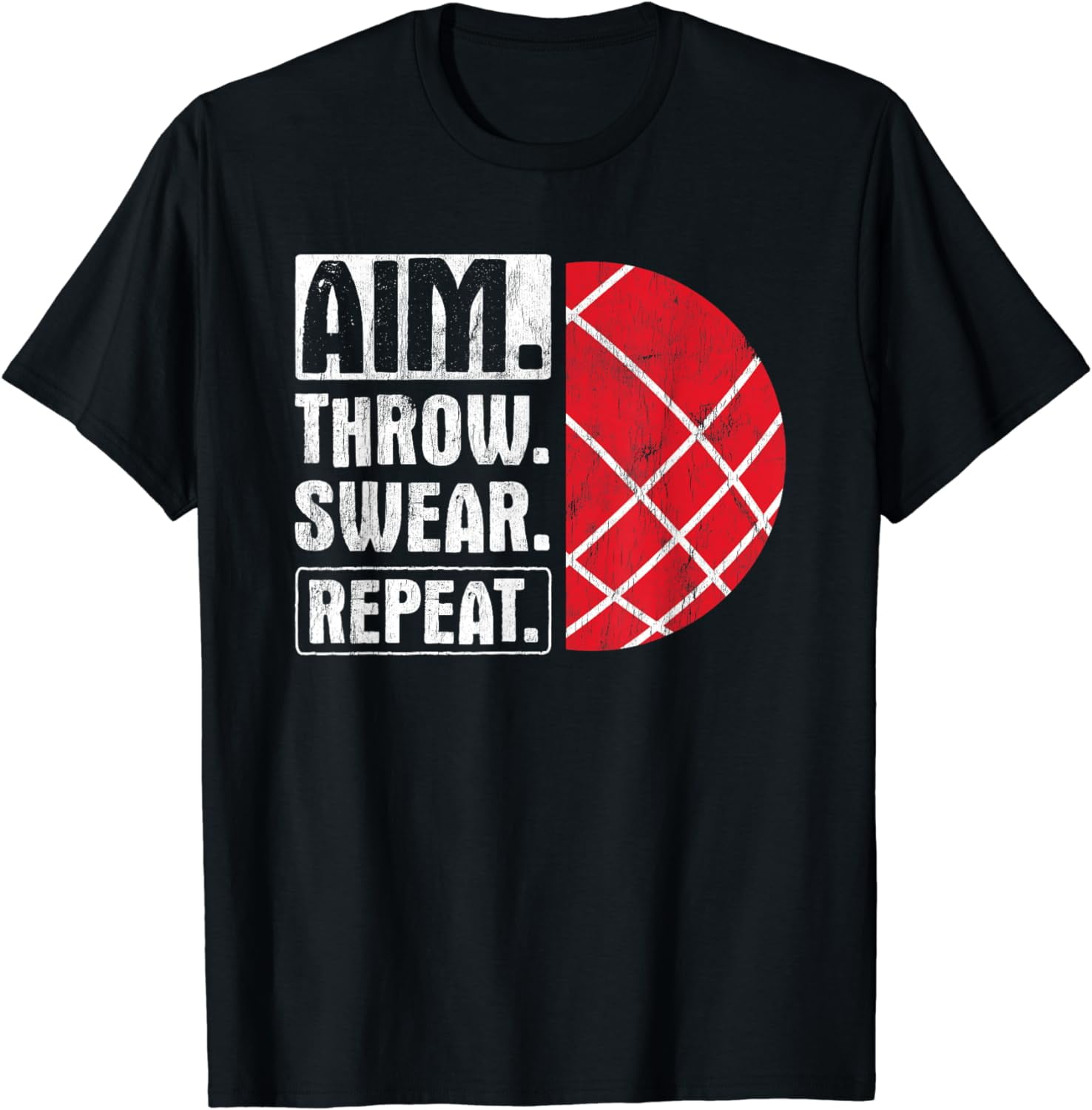 Aim Throw Swear Repeat Bocce Ball Cotton T-Shirt - Walmart.com