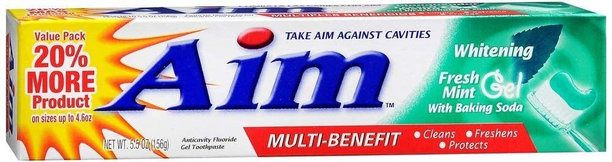 Aim Whitening Anticavity Fluoride IFF17 Toothpaste Gel Fresh Mint - 5.5 ...