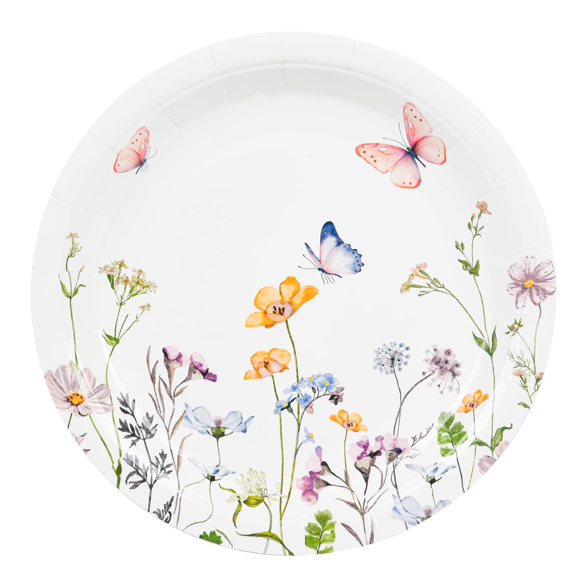 AimFun 24Pcs Wildflower Paper Plates Watercolor AFN1Floral Disposable ...