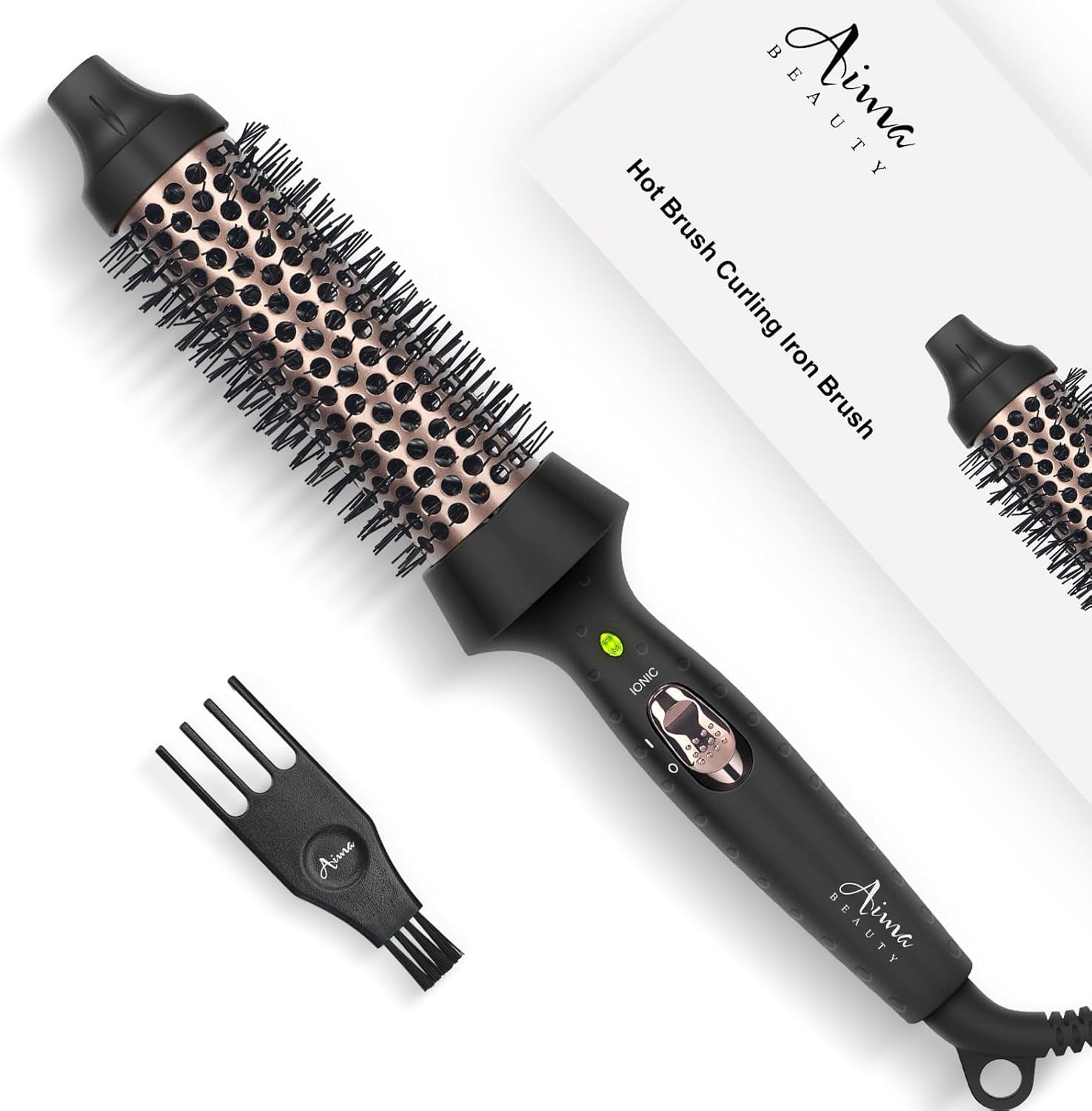 Aima Beauty Thermal Brush, 1.3"/35mm Ionic Heated Round Brush, Create ...