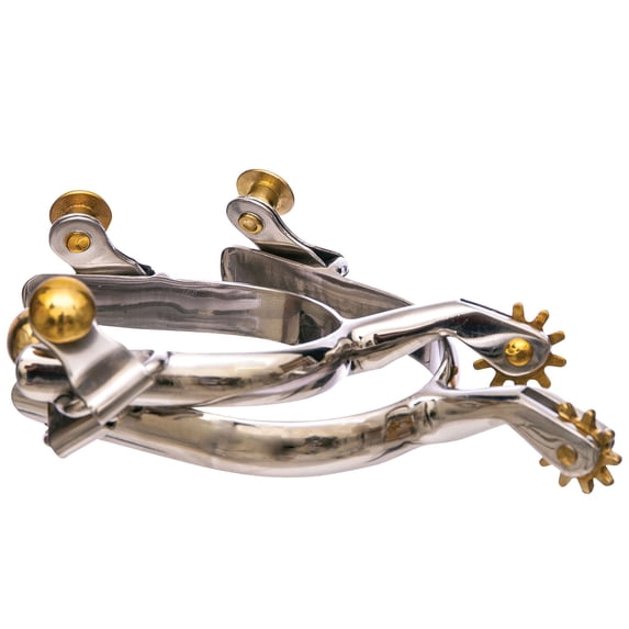 Jeffers Men's Western Spurs for Horses – 1 3/4" Shank Barrel, 1/2" Band ...