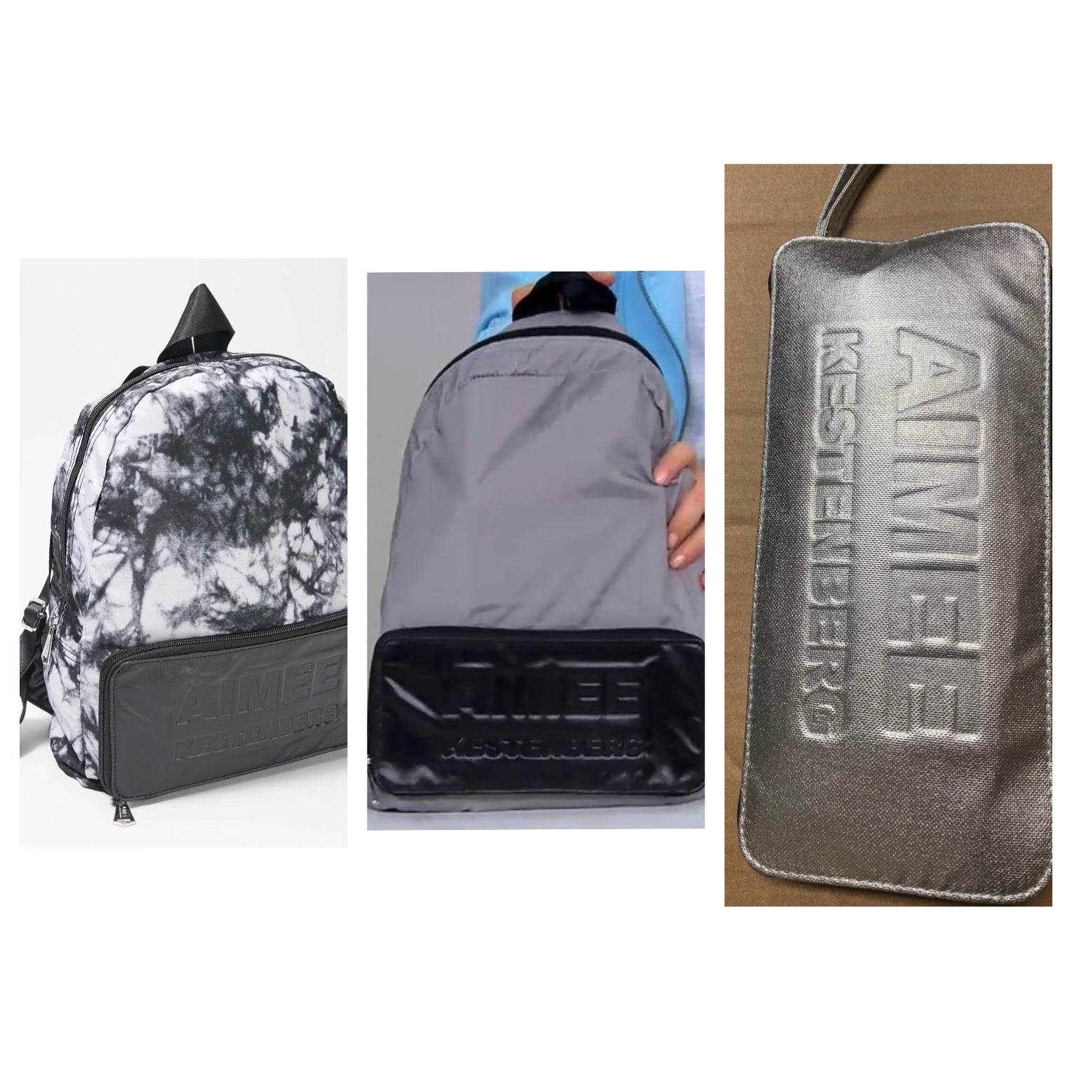 Aimee Kestenberg Women’s Nylon Packable Backpack with Leather Trim ...