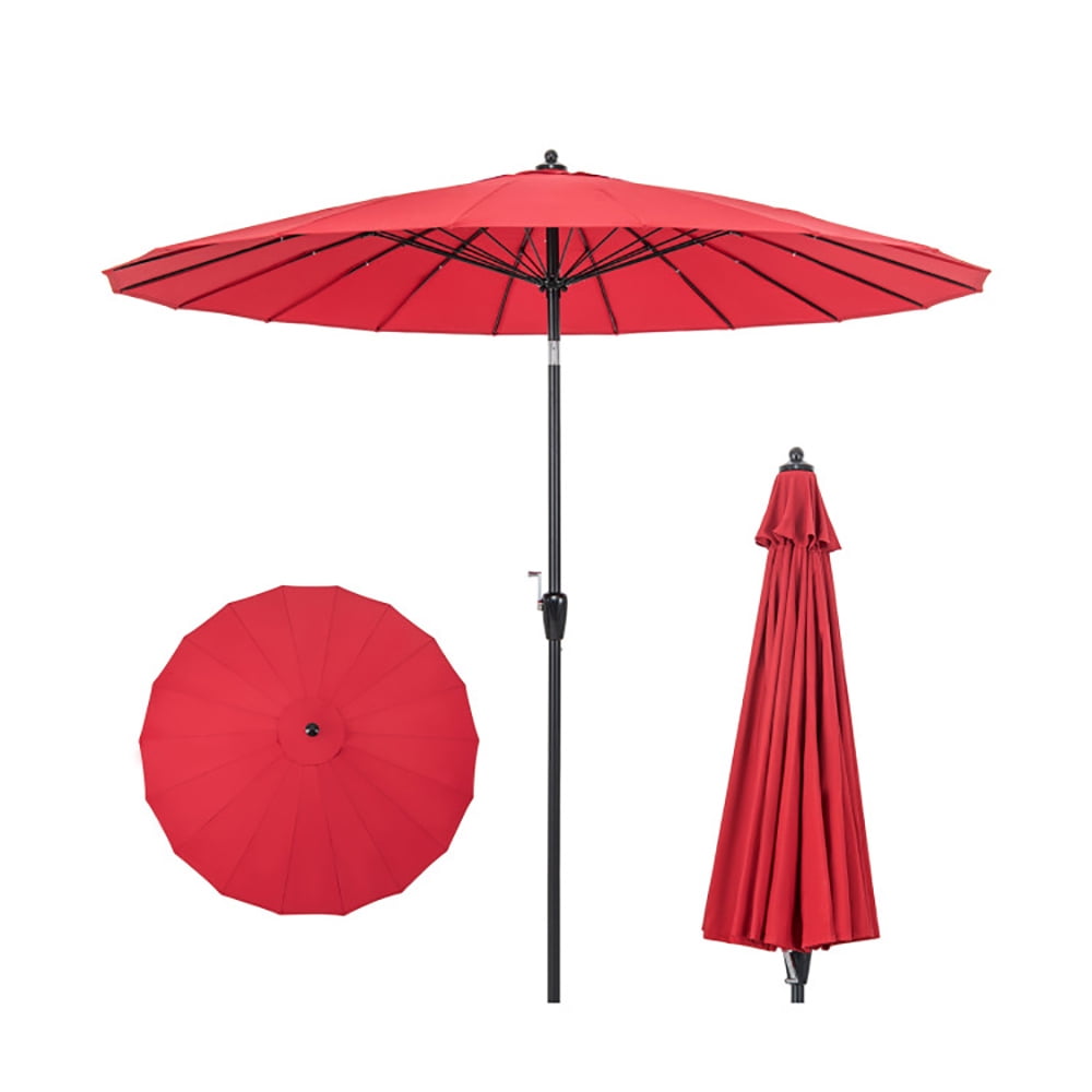 Aimee Lii 9 Feet Round Patio Umbrella with 18 Fiberglass Ribs ...