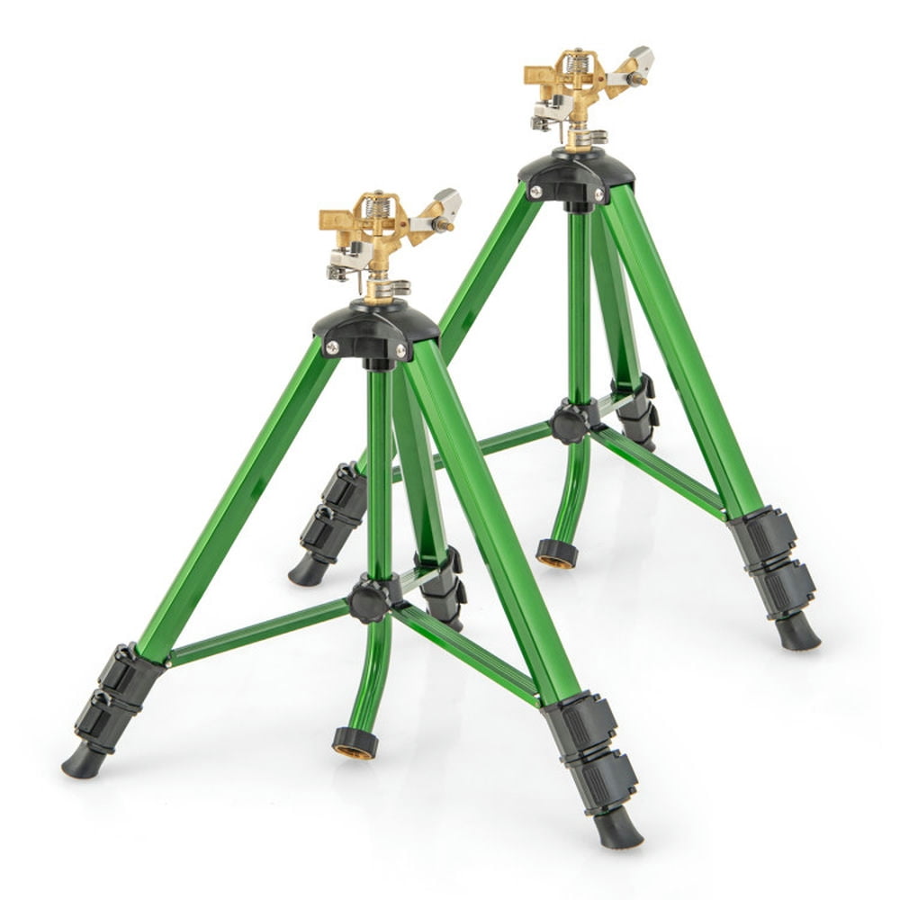 Aimee Lii Impact Sprinkler on Tripod Base Set of 2 with 360 Degree Rotation for Lawn Yard Garden ...