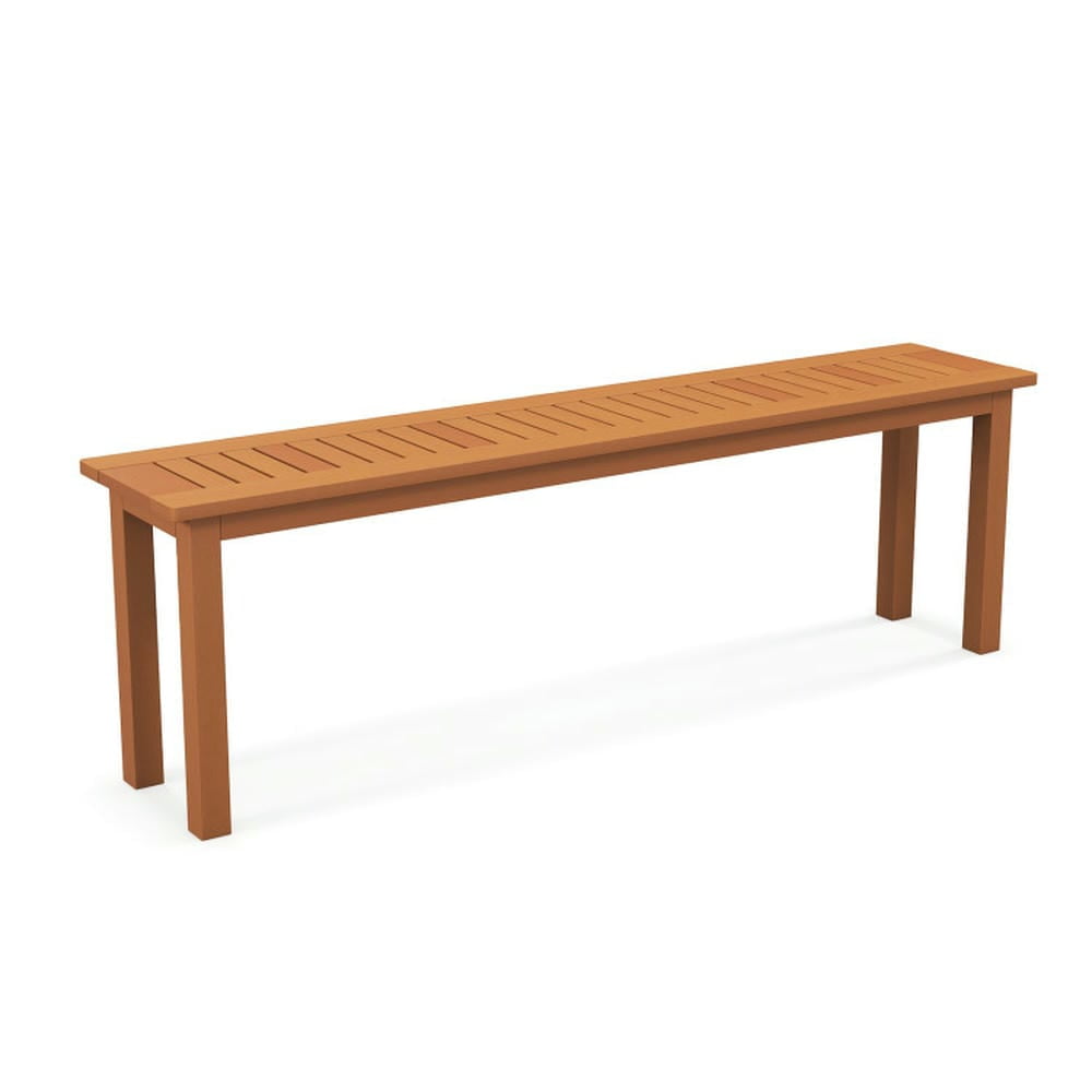 Aimee Lii Outdoor 59 Inch Long Patio Dining Backless Wooden Bench with ...