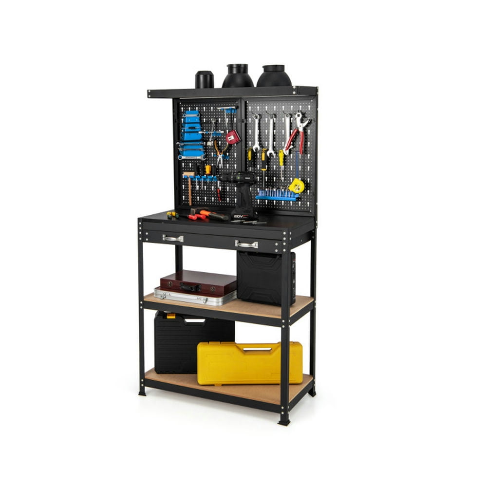 Aimee Lii Tool Storage Workbench with Pegboard with 14 Hanging ...