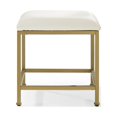 Aimee Vanity Stool Soft Gold - Walmart.com