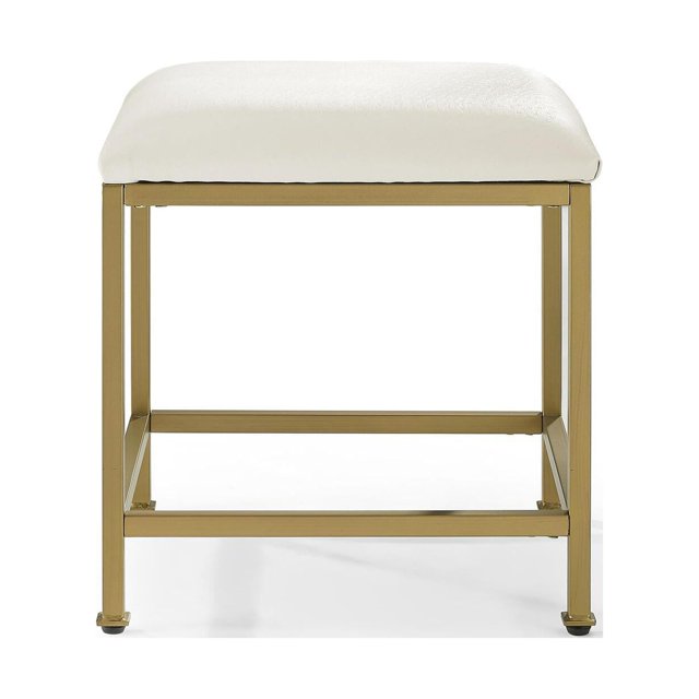Aimee Vanity Stool Soft Gold - Walmart.com