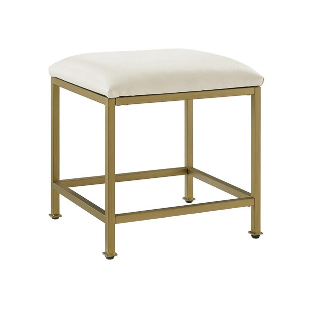 Aimee Vanity Stool Soft Gold - Walmart.com