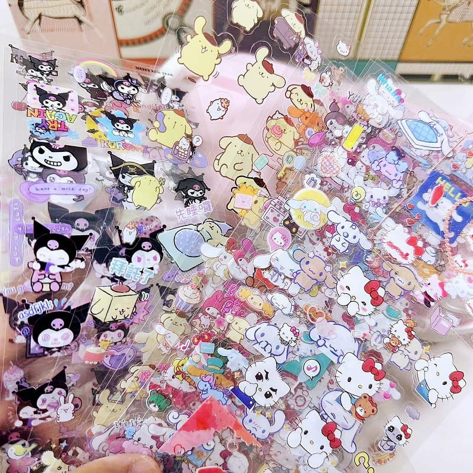 Aimey 20Sheets Mix Sanrio Hello Kitty Kuromi PET Stickers Cartoon ...