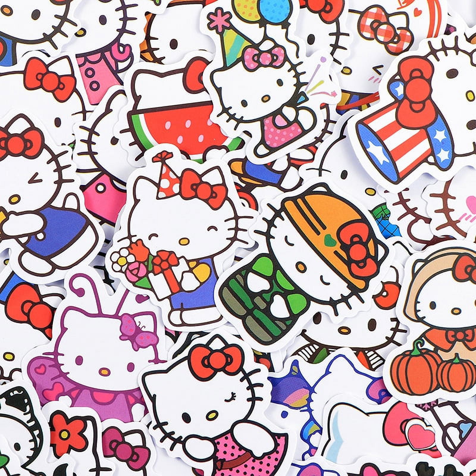 Aimey 50/100Pcs Sanrio Sticker Kawaii Hello Kitty Kuromi Melody ...