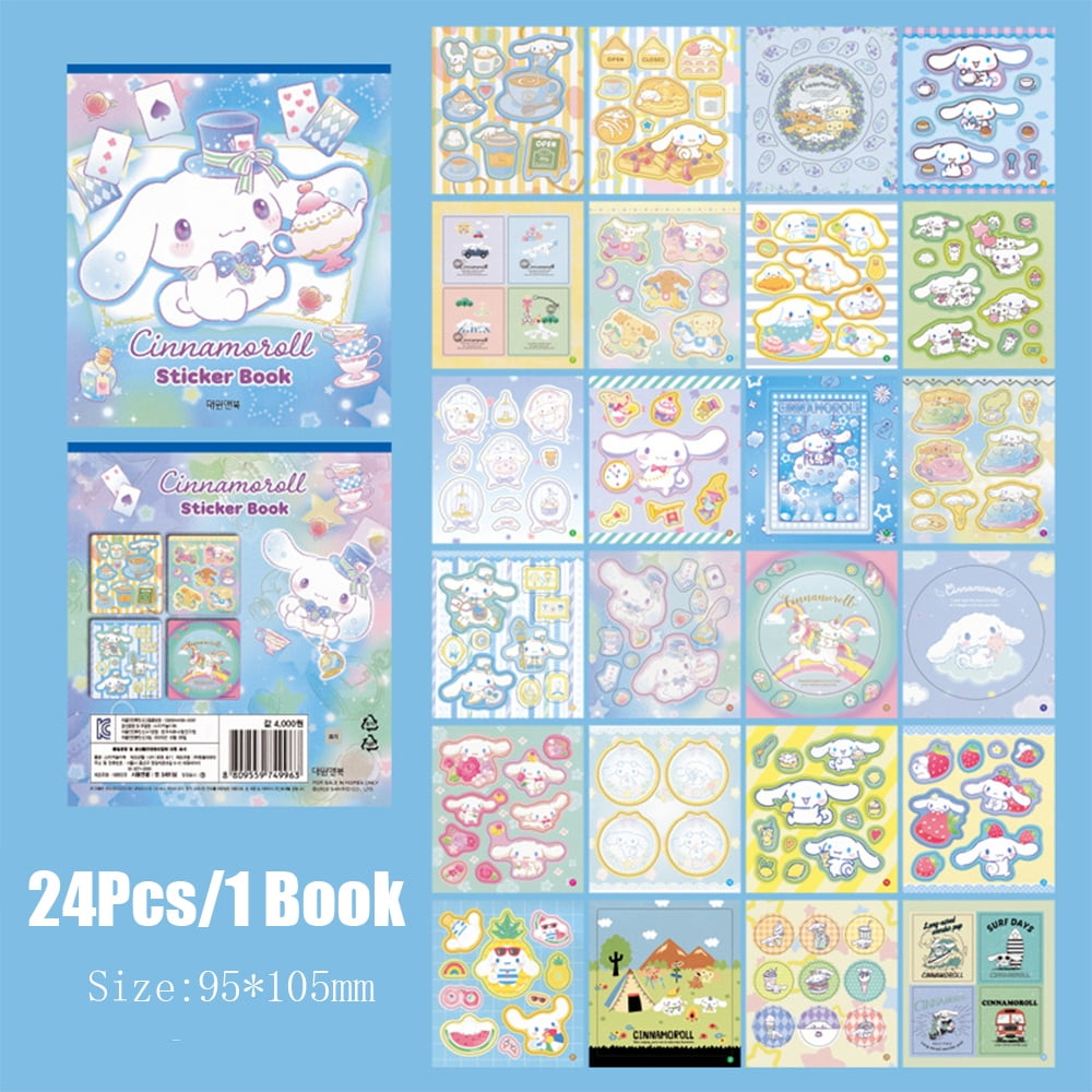 Aimey New Sanrio Hello Kitty Sticker Book Melody Cinnamoroll Goo Card ...