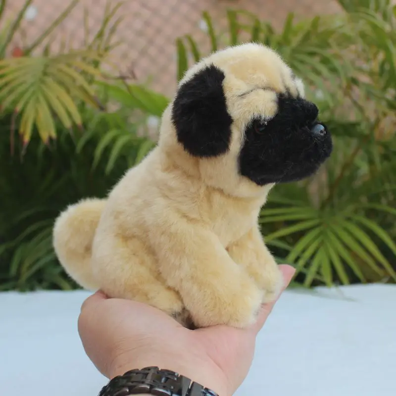Aimey Realistic Pug Dog High Fidelity Cute Plushie Puggle Dogs Plush ...