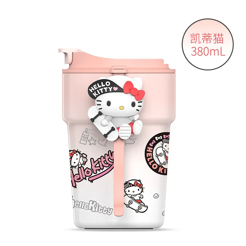 Aimey Sanrio Hello Kitty Coffee Cup Kawaii Cinnamoroll Thermos Cups Cartoon Kuromi Pochacco ...