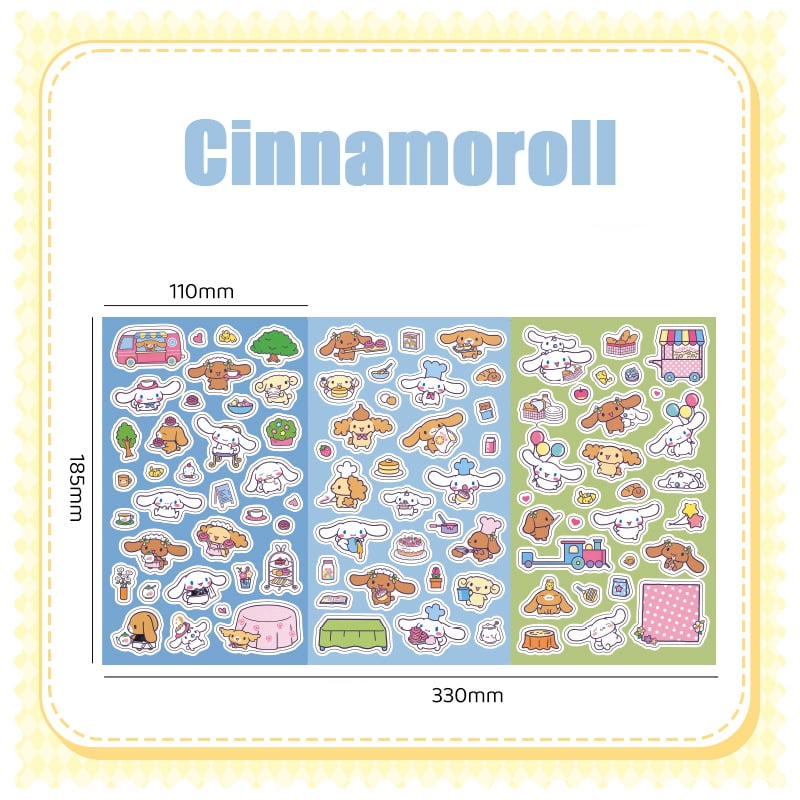 Aimey Sanrio Hello Kitty Kuromi Handbook Journal Stickers Melody ...